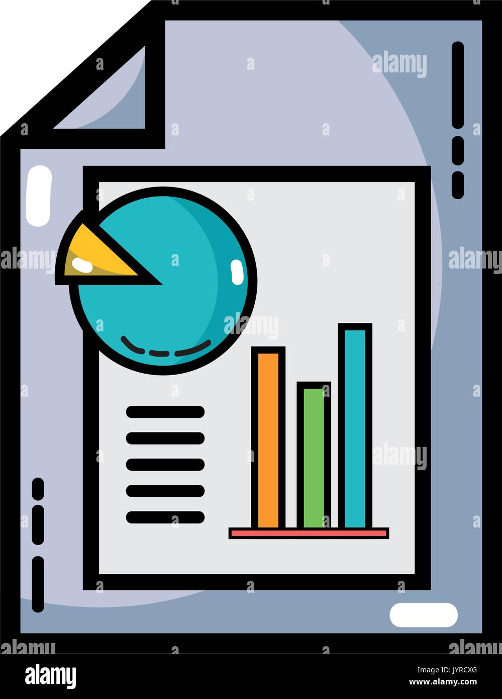 document with statistics bar diagram graphy Stock Vector Image & Art ...