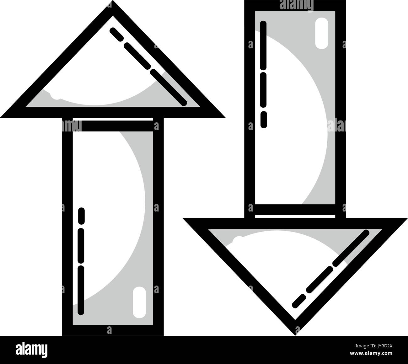 line business arrow to marketing strategy information Stock Vector ...
