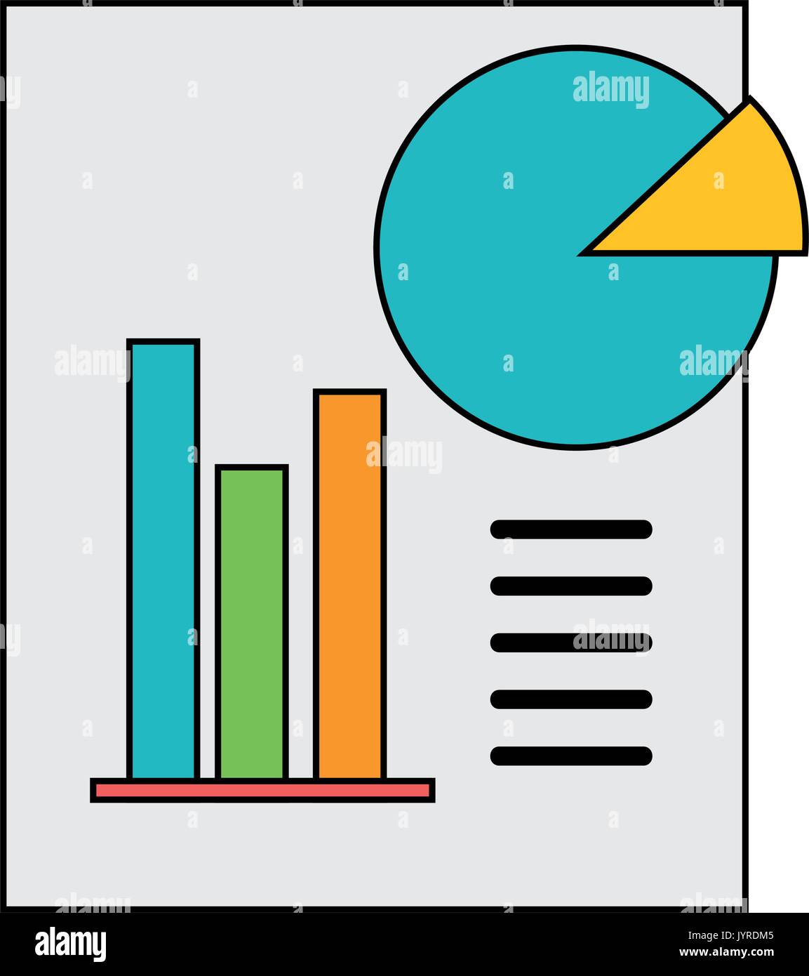 document with statistics bar diagram graphy Stock Vector Image & Art ...