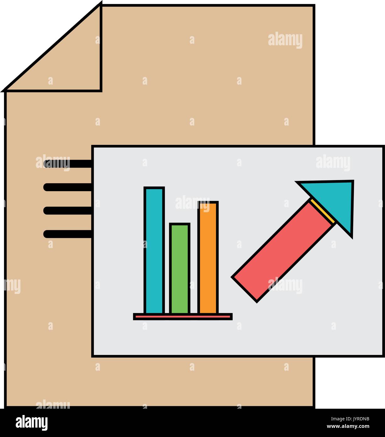 document with statistics bar diagram graphy Stock Vector Image & Art ...