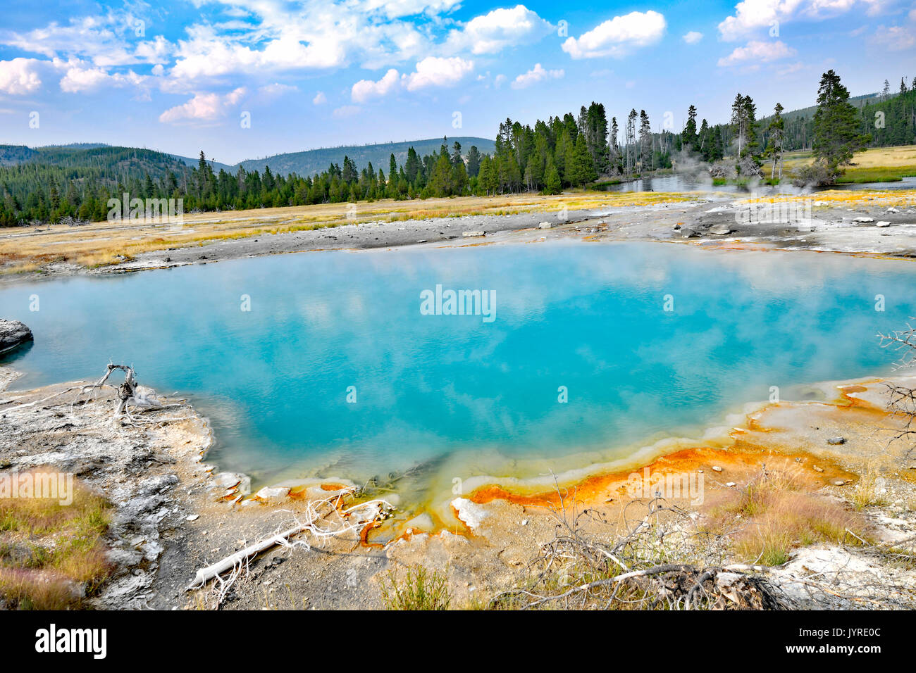 Yellowstone geyser moss hi-res stock photography and images - Alamy