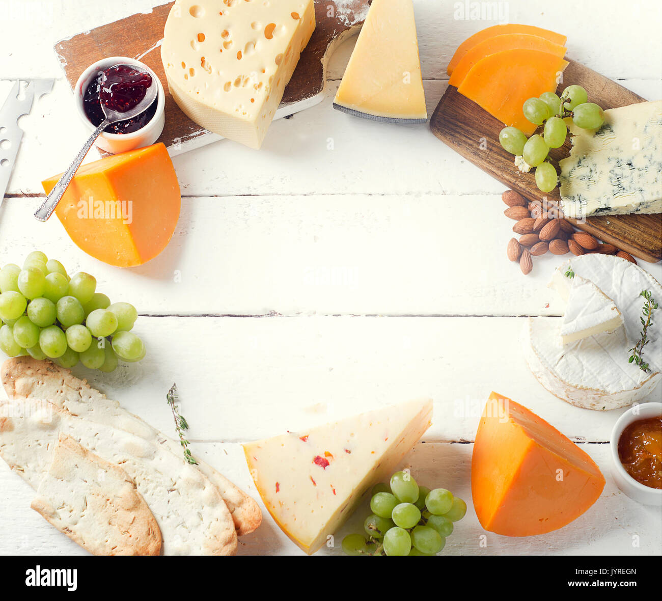 Different types of cheeses hi-res stock photography and images - Alamy