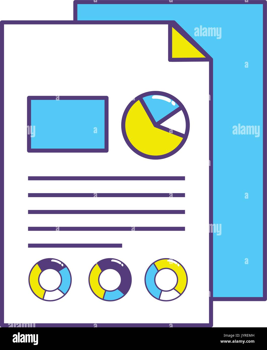 business documents with statistics diagram graphy Stock Vector Image ...