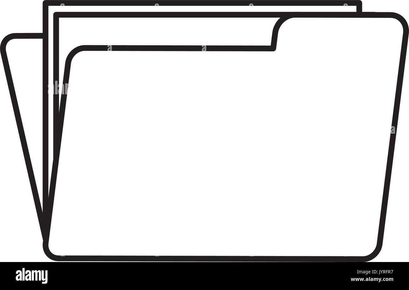 line folder file with important business documents Stock Vector Image ...