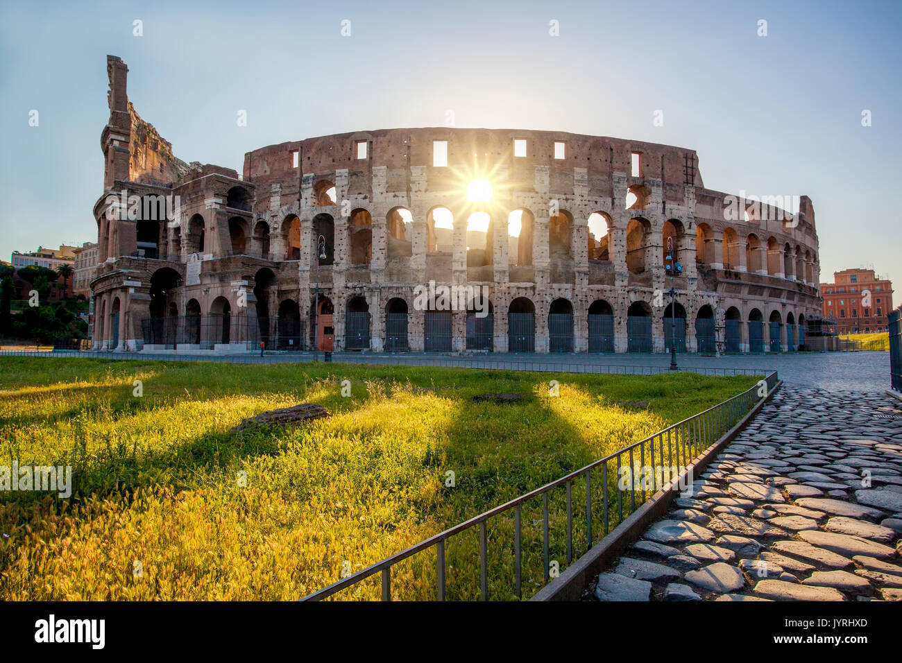 Famous Colosseum with spring flowers in Rome, Italy Stock Photo - Alamy