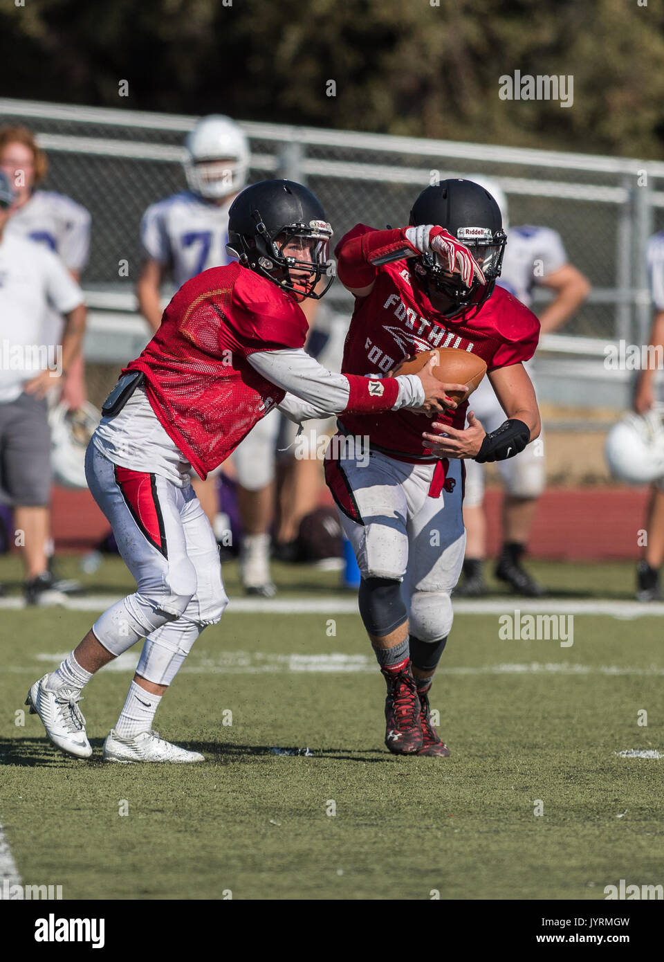 Football action with Shasta at Foothill High School in Palo Cedro ...