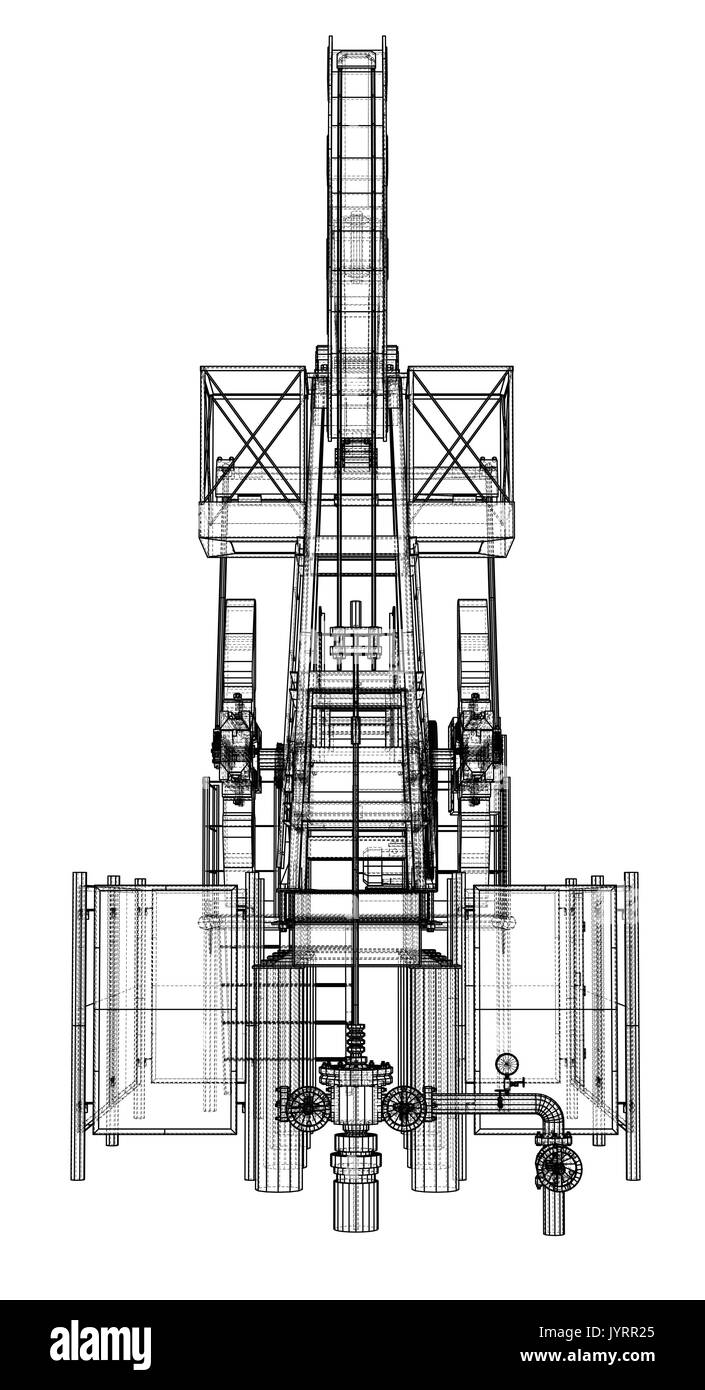 Oil pump in gas Stock Vector Images - Alamy