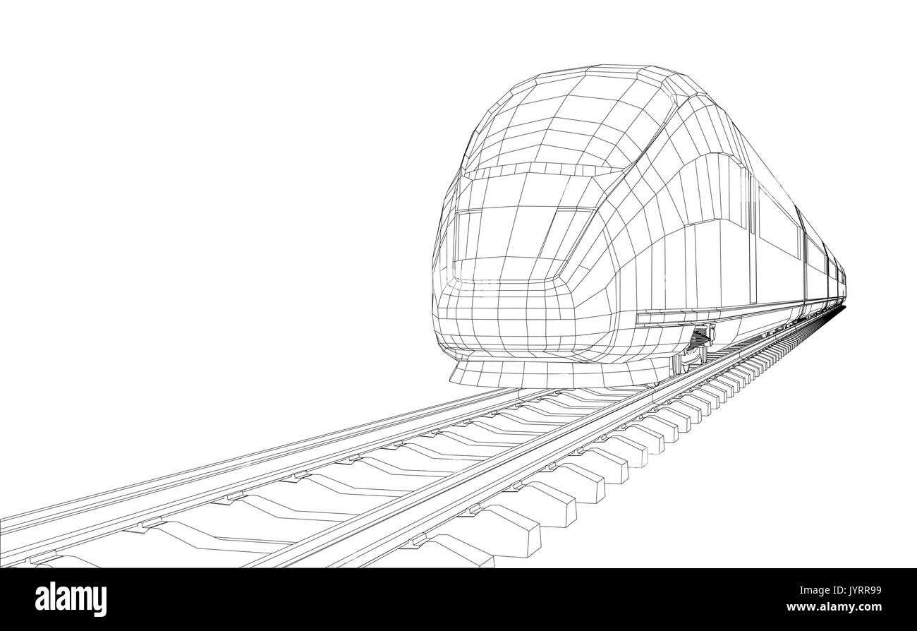 Train outline vector Stock Vector Image & Art - Alamy