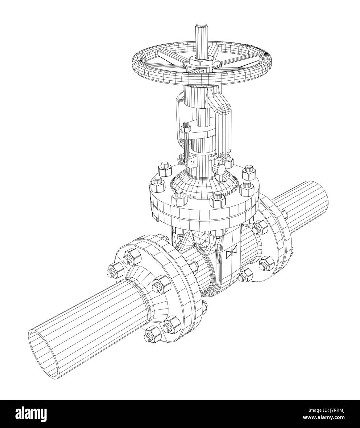 Industrial valve. Vector rendering of 3d Stock Vector Image & Art - Alamy