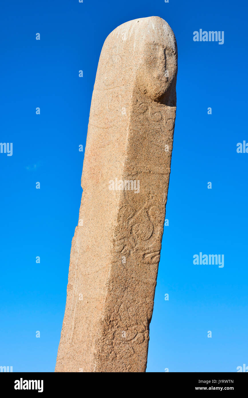 Mongolia, Khuvsgul province, Moron, group of Deer Stones of Uushigiin ...