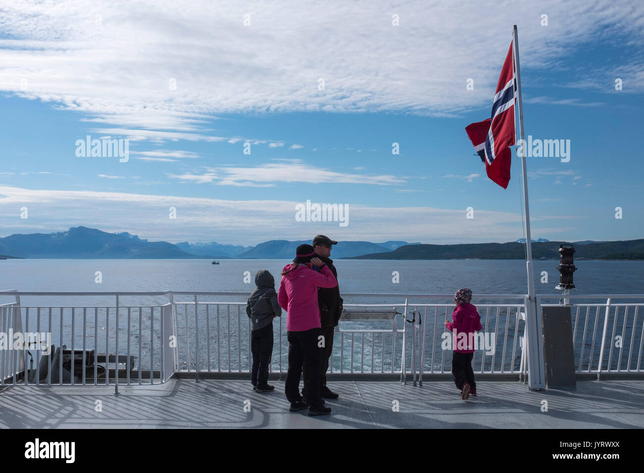 Norway, Ferry from Bognes to Lodingen Stock Photo - Alamy