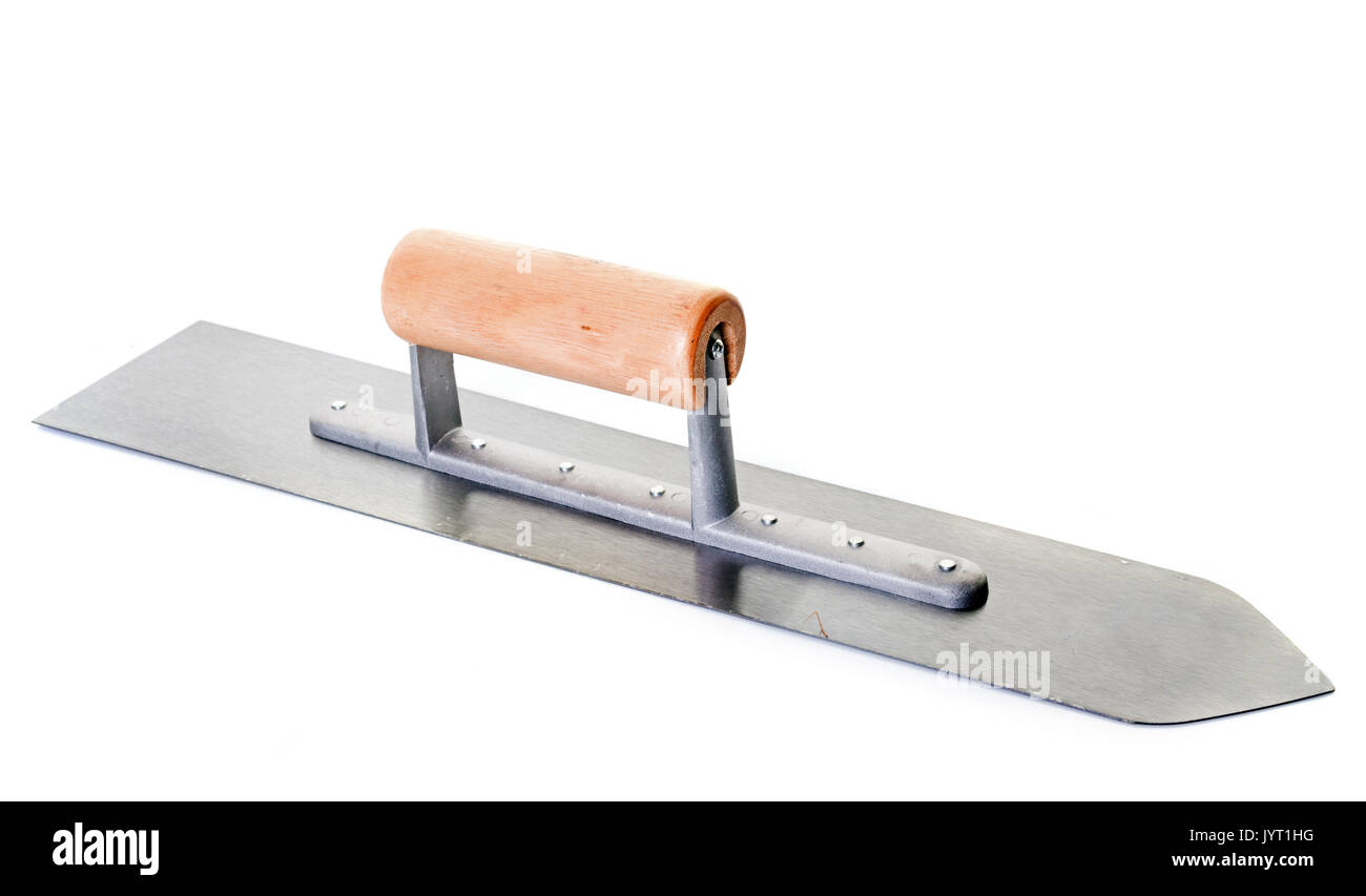 long trowel in front of white background Stock Photo - Alamy