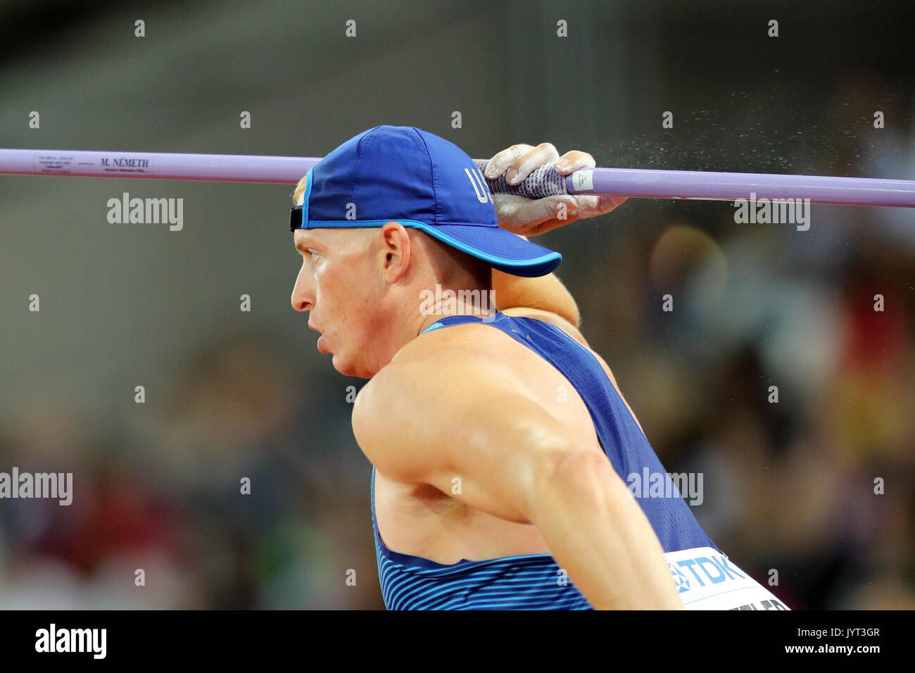 Cyrus HOSTETLER (United States of America) competing in the Javelin Men ...