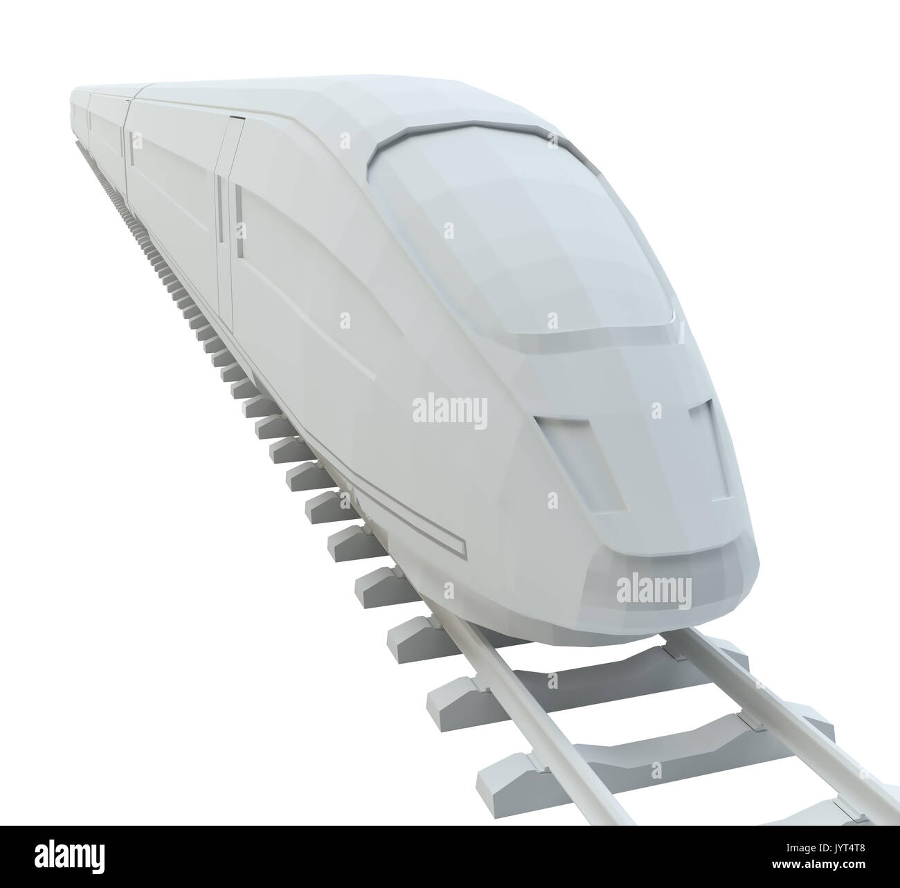 White high-speed train Stock Photo - Alamy