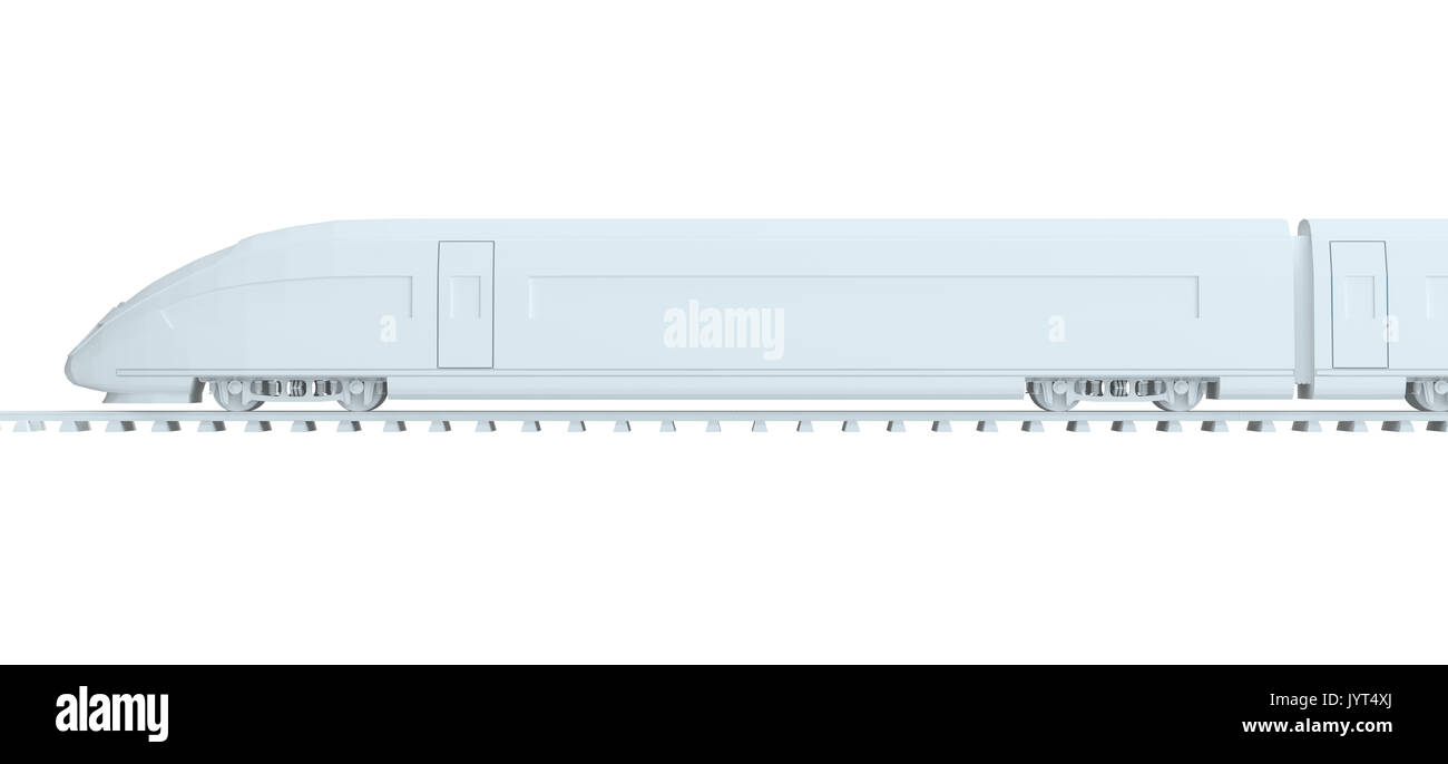 White high-speed train Stock Photo - Alamy
