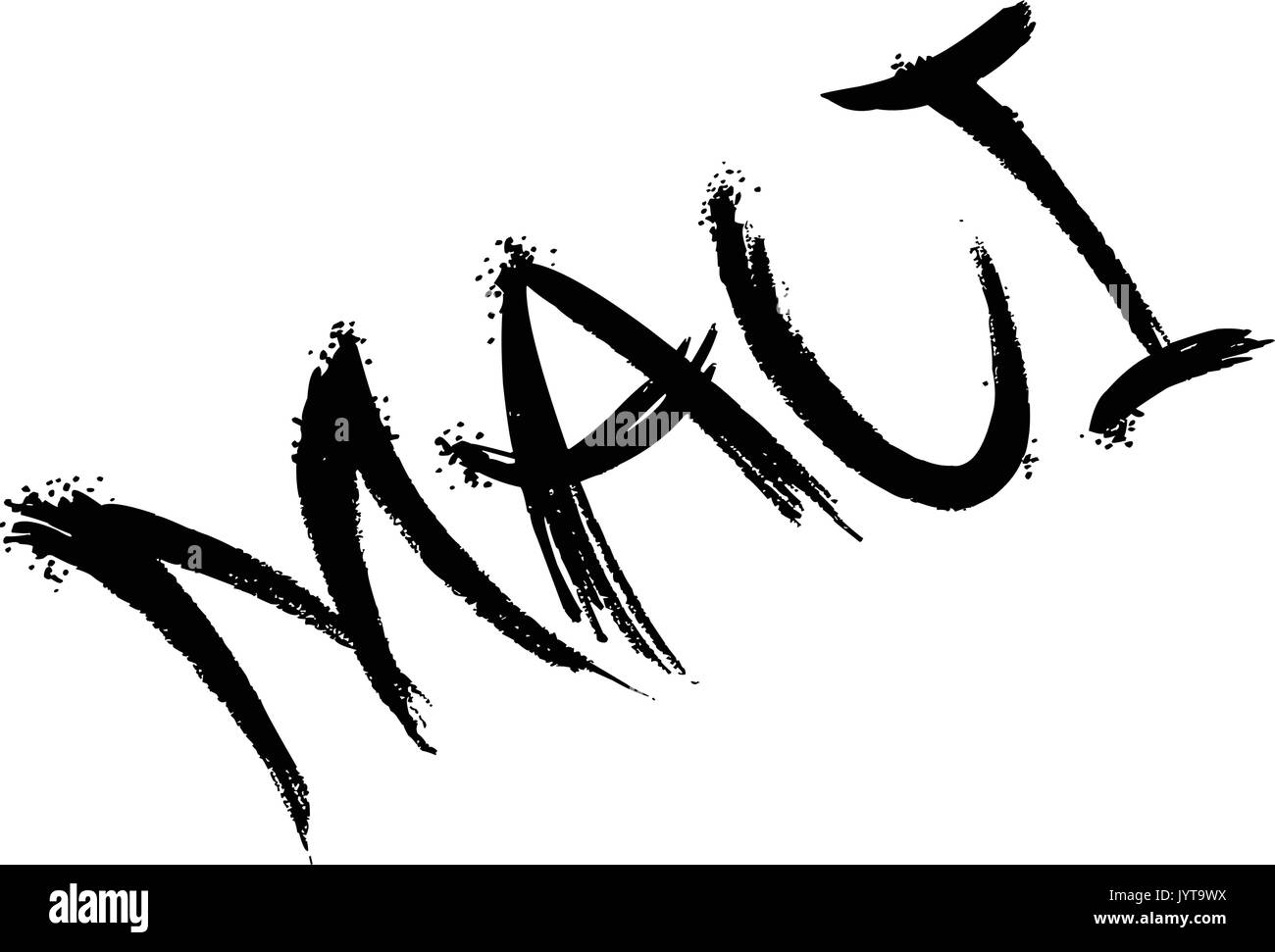 Maui text sign illustration on white background Stock Vector Image ...