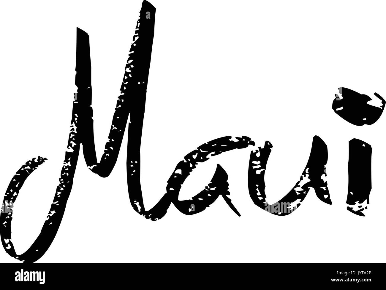 Maui text sign illustration on white background Stock Vector Image ...
