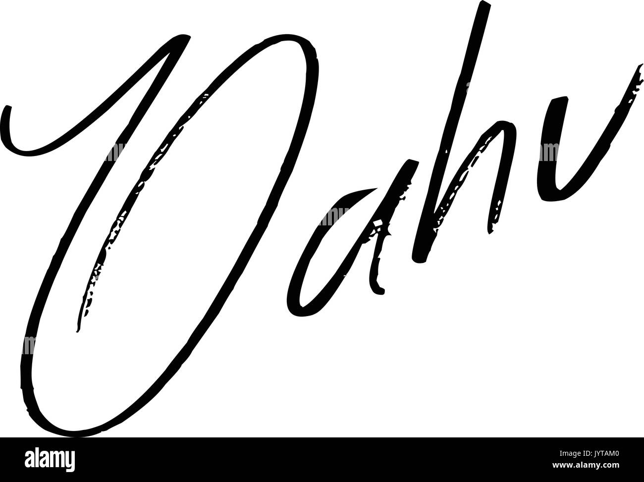 Oahu text sign illustration on white background Stock Vector Image ...