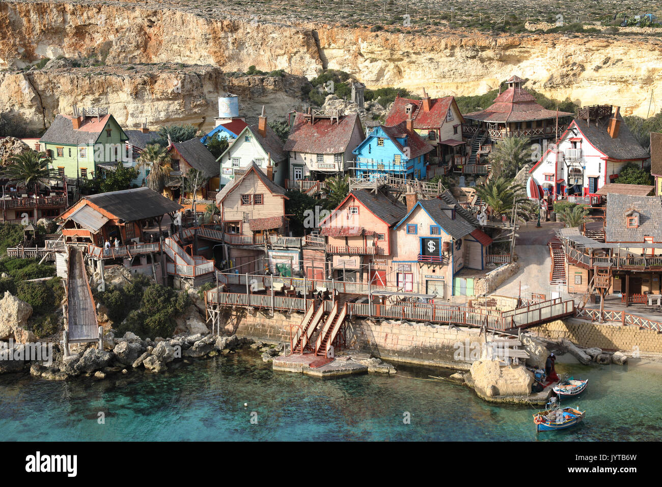 Popeye Village, also known as Sweethaven Village - a film set, Malta ...