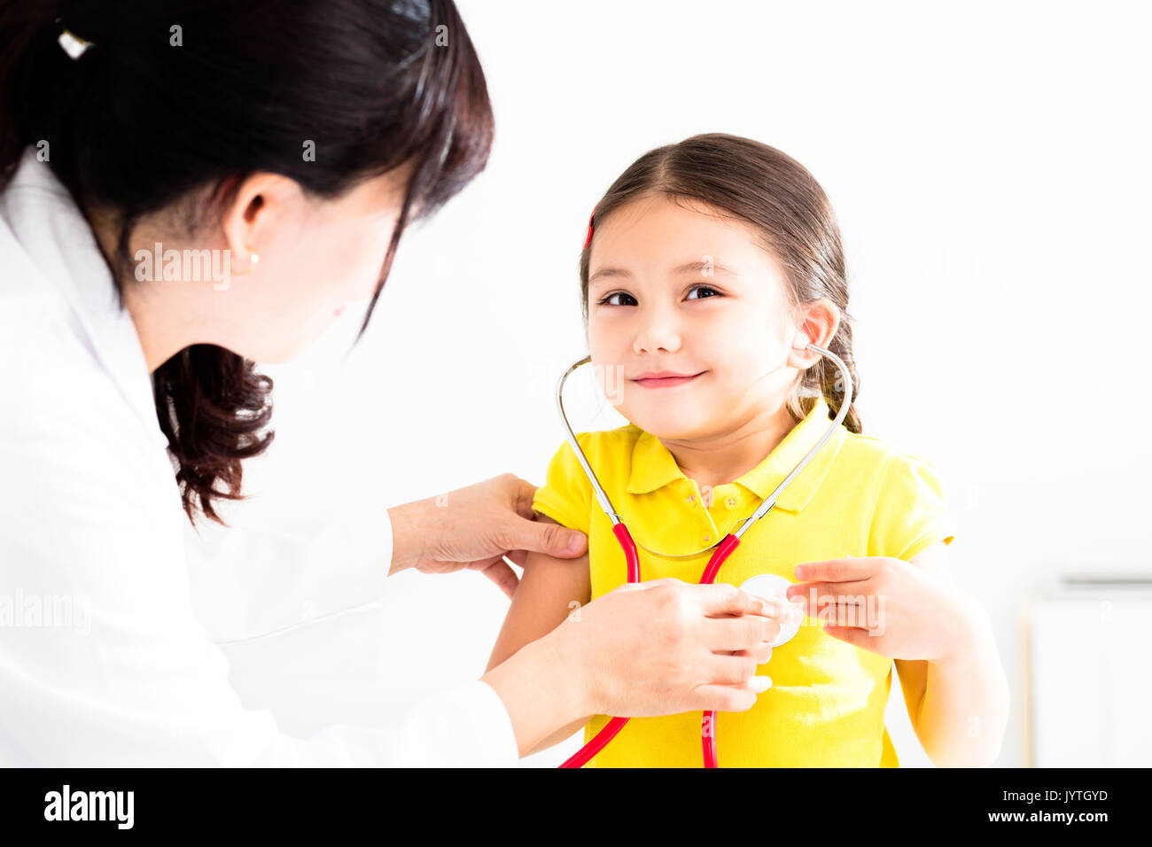 Doctor stethoscope child chest hi-res stock photography and images - Alamy