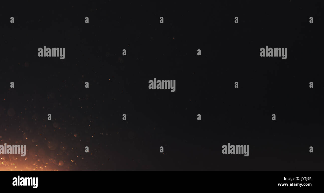 macro shot of hot orange dust particles float Stock Photo - Alamy