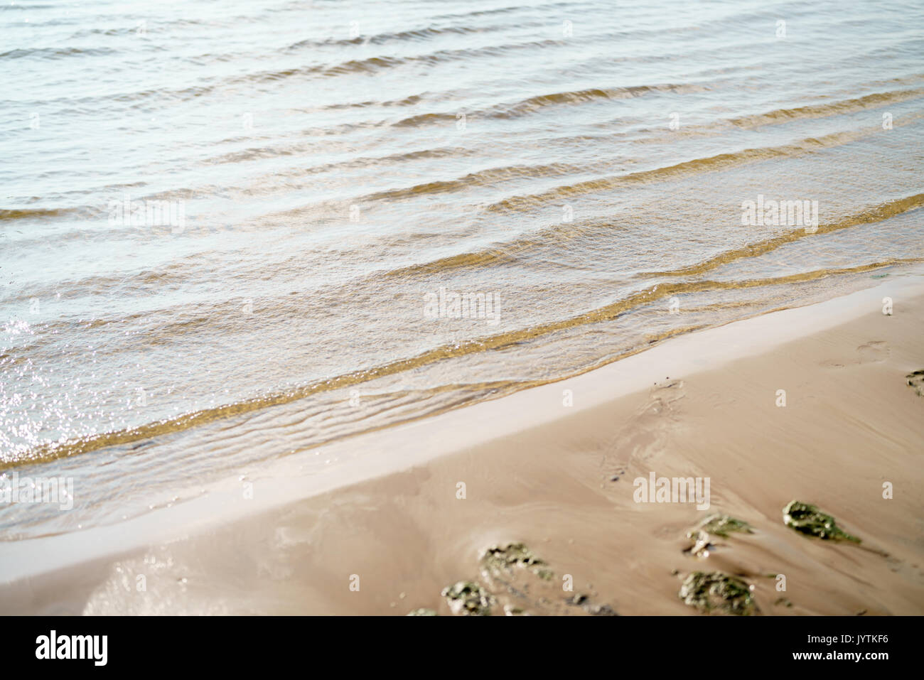 Wave on sandy beach baltic hi-res stock photography and images - Alamy