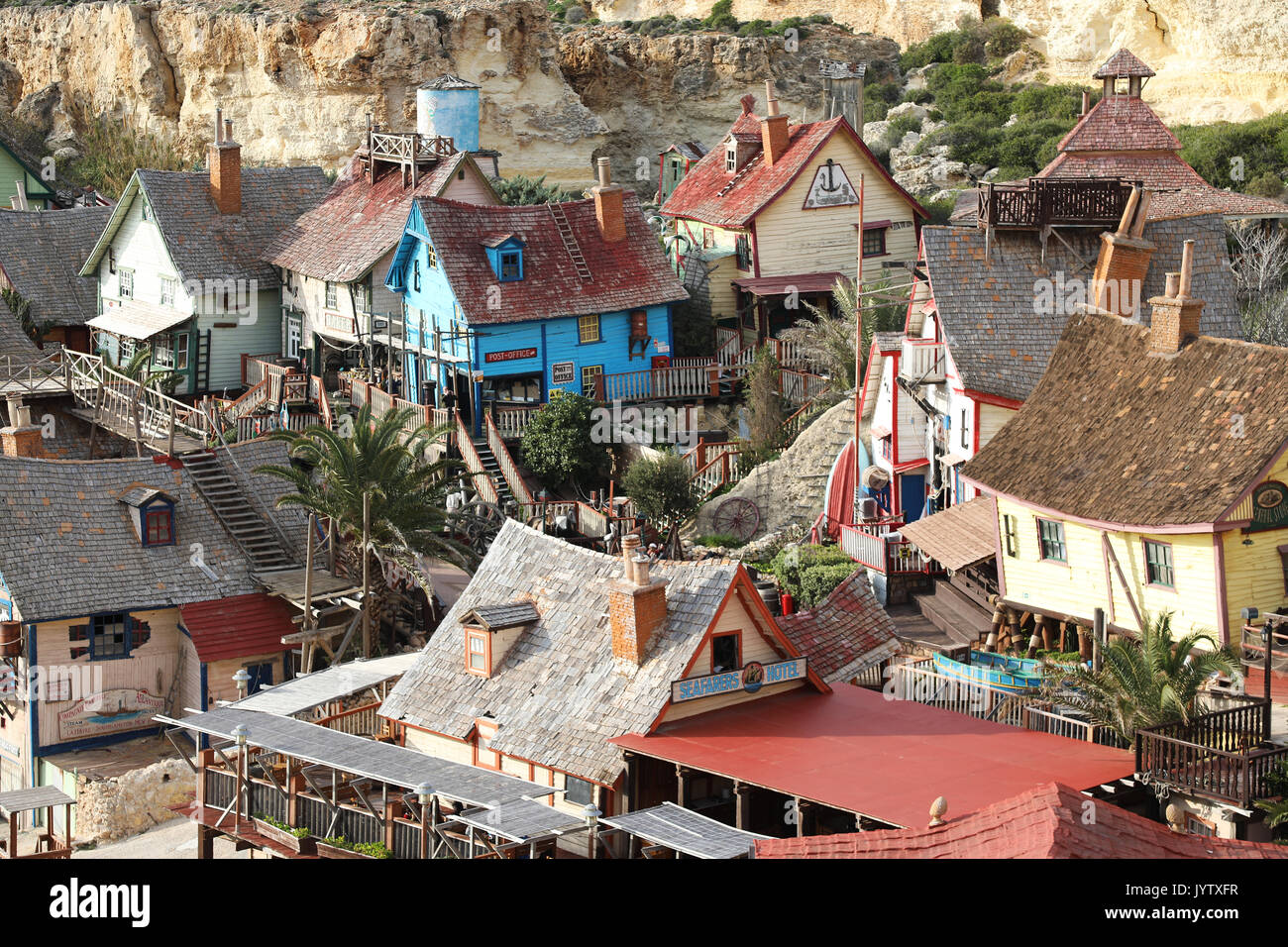Popeye Village, also known as Sweethaven Village - a film set, Malta ...