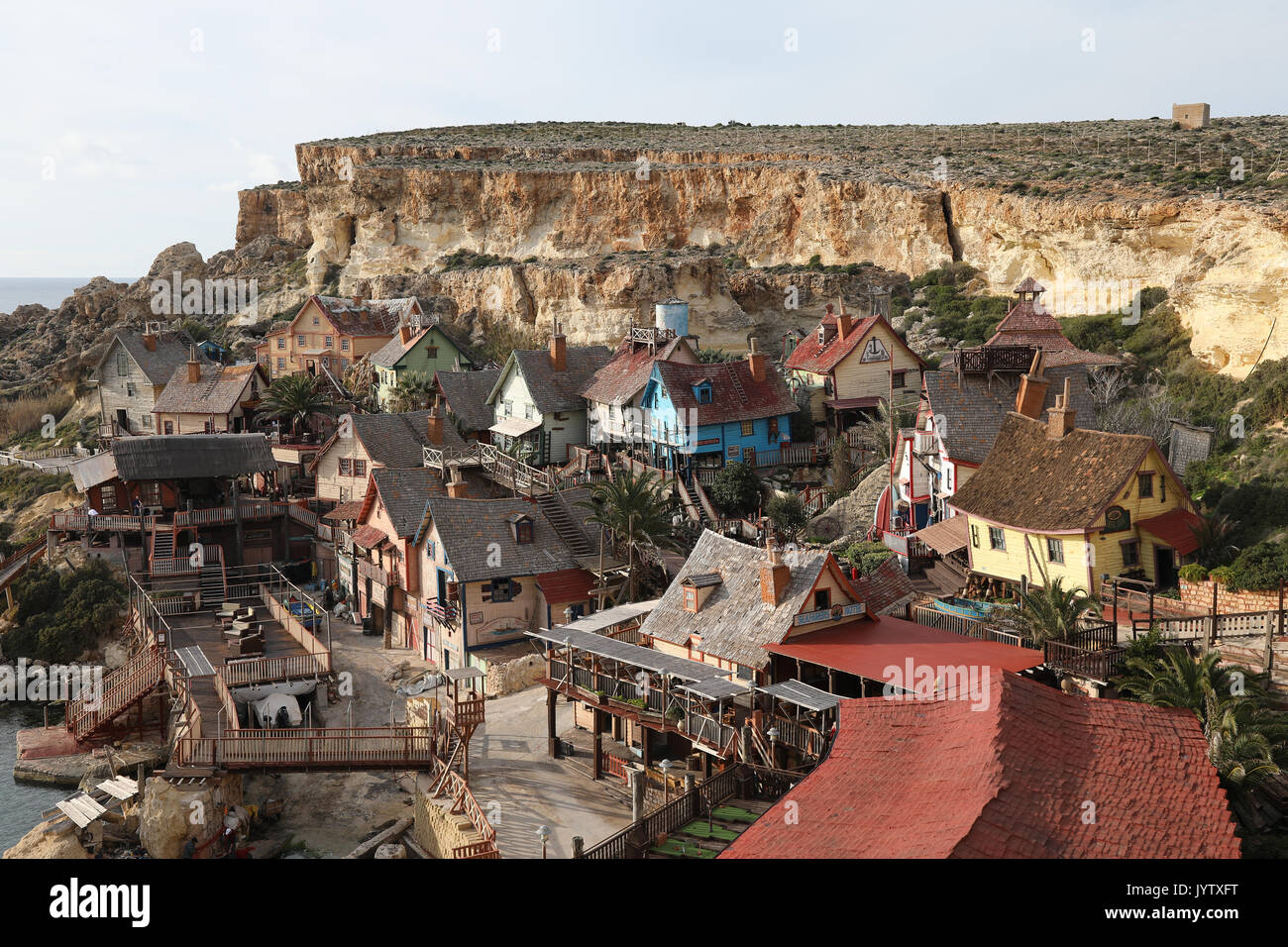 Popeye Village, also known as Sweethaven Village - a film set, Malta ...