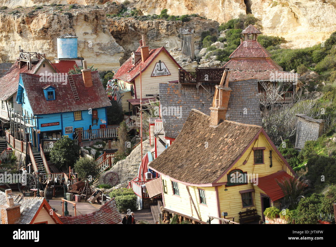 Popeye Village, also known as Sweethaven Village - a film set, Malta ...