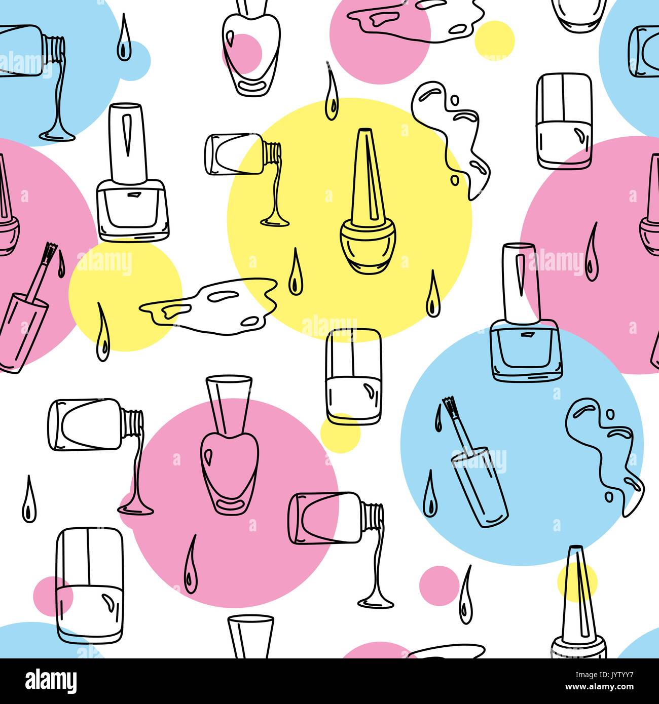 Manicure doodle Stock Vector Images - Alamy