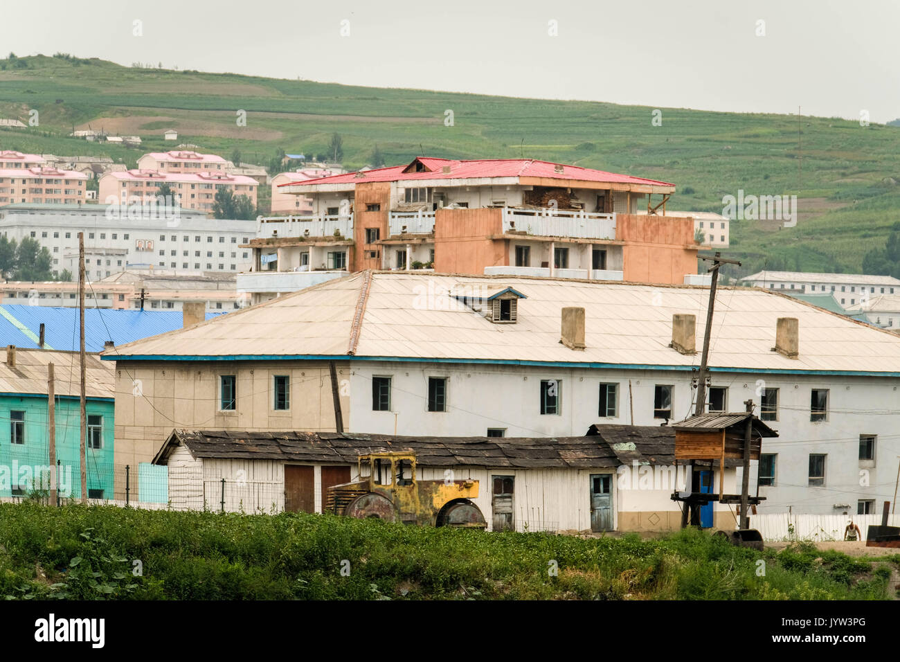 Hyesan, Ryanggang province, North Korea – August 5, 2017: The city has ...