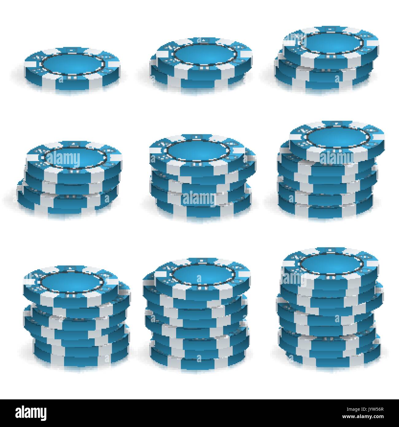 Blue Poker Chip