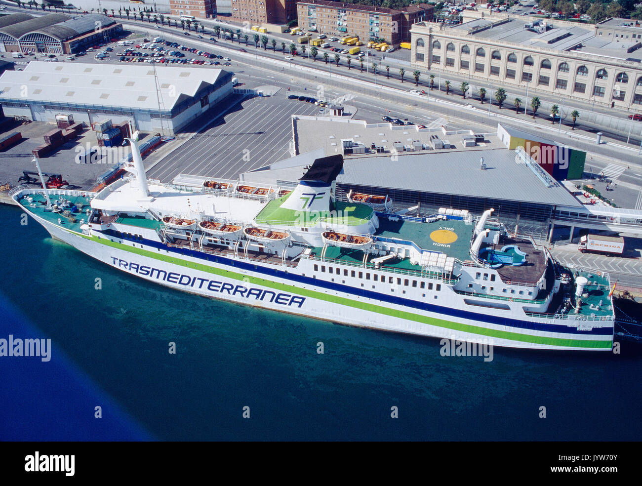 Aerial view ferries docked hi-res stock photography and images - Alamy