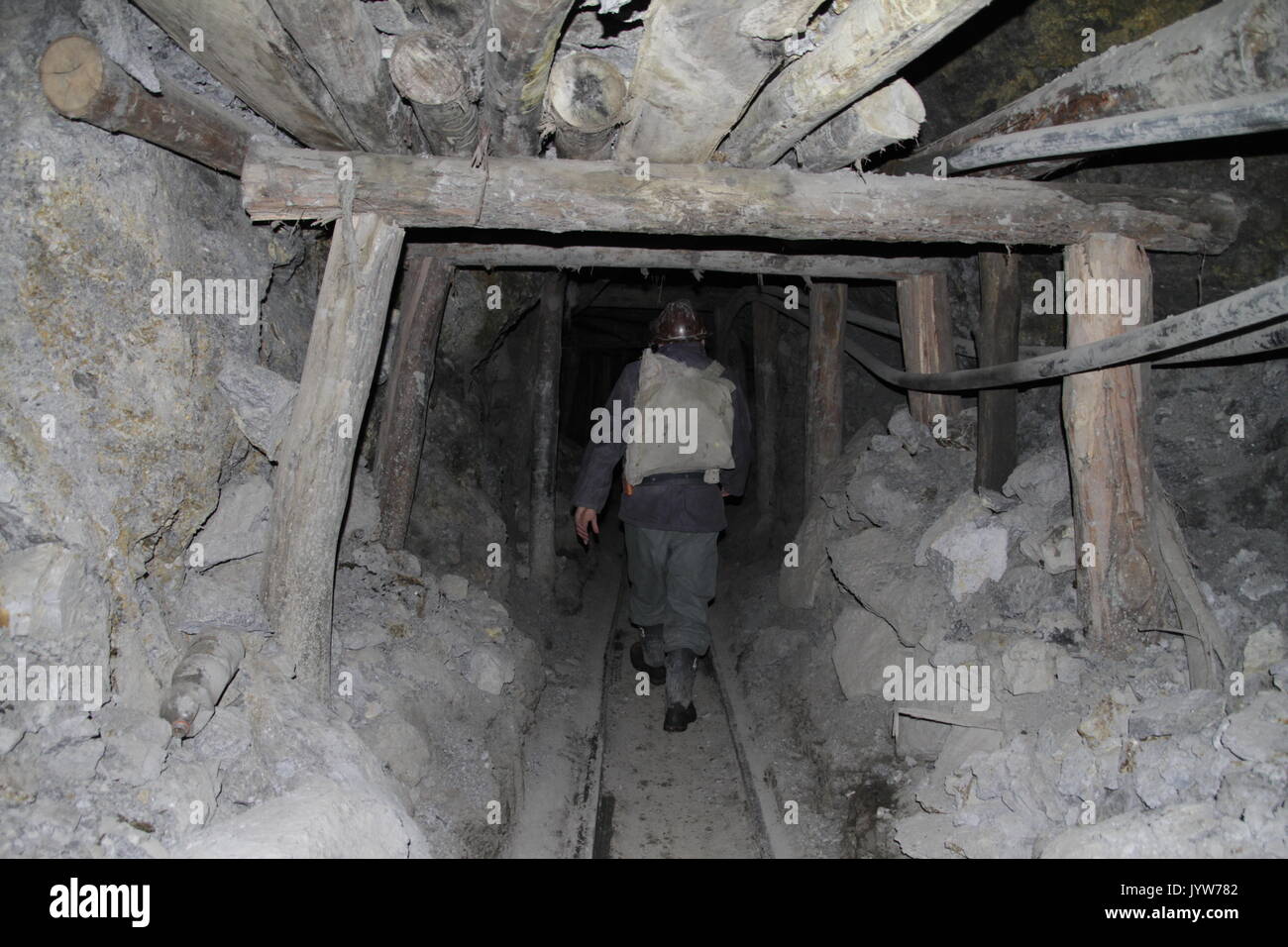 Following miners down the dark and dangerous shafts in one of the mines ...