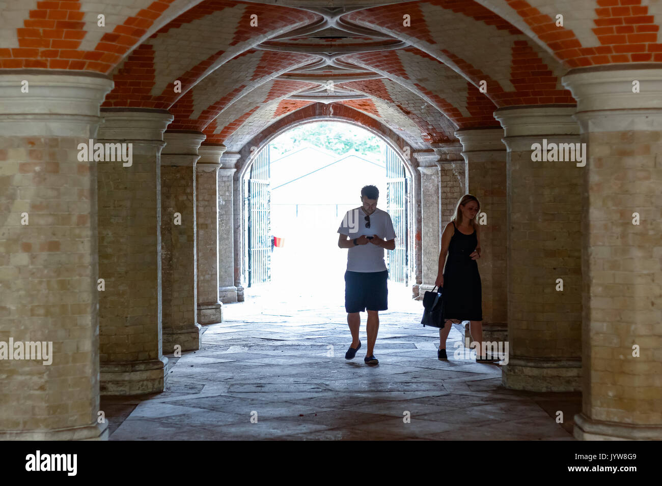London, UK - August 2, 2017 - Crystal Palace subway, a disused ...