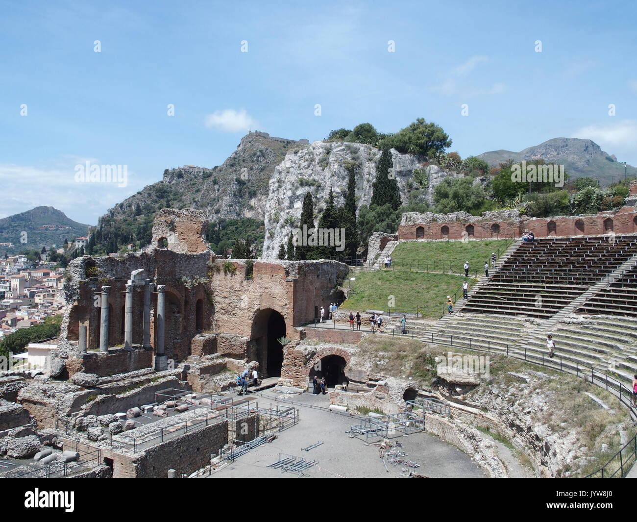 TAORMINA, SICILY ITALY on MAY 2016: Ruins of ancient greek and roman ...