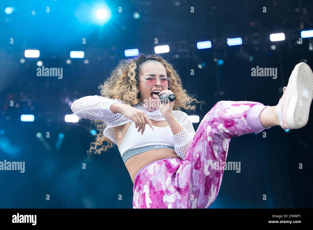 Elle Eyre performs on the Supervene Stage during the V Festival at ...