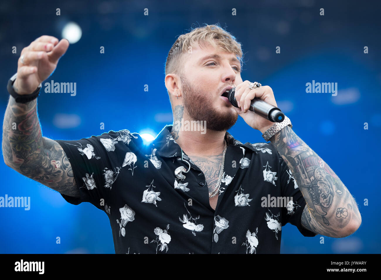 James Arthur performs on the Supervene Stage during the V Festival at ...