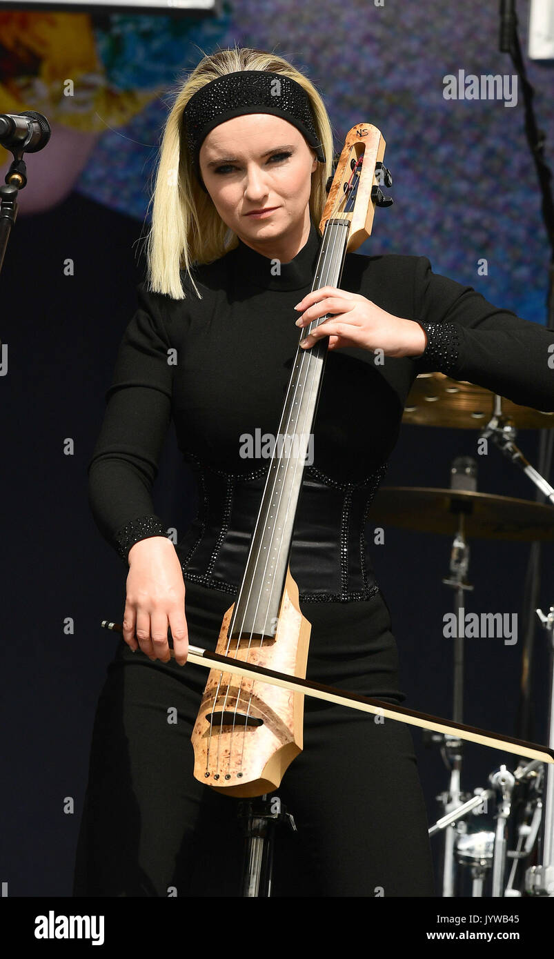Grace Chatto of Clean Bandit performing at the V Festival in Hylands ...
