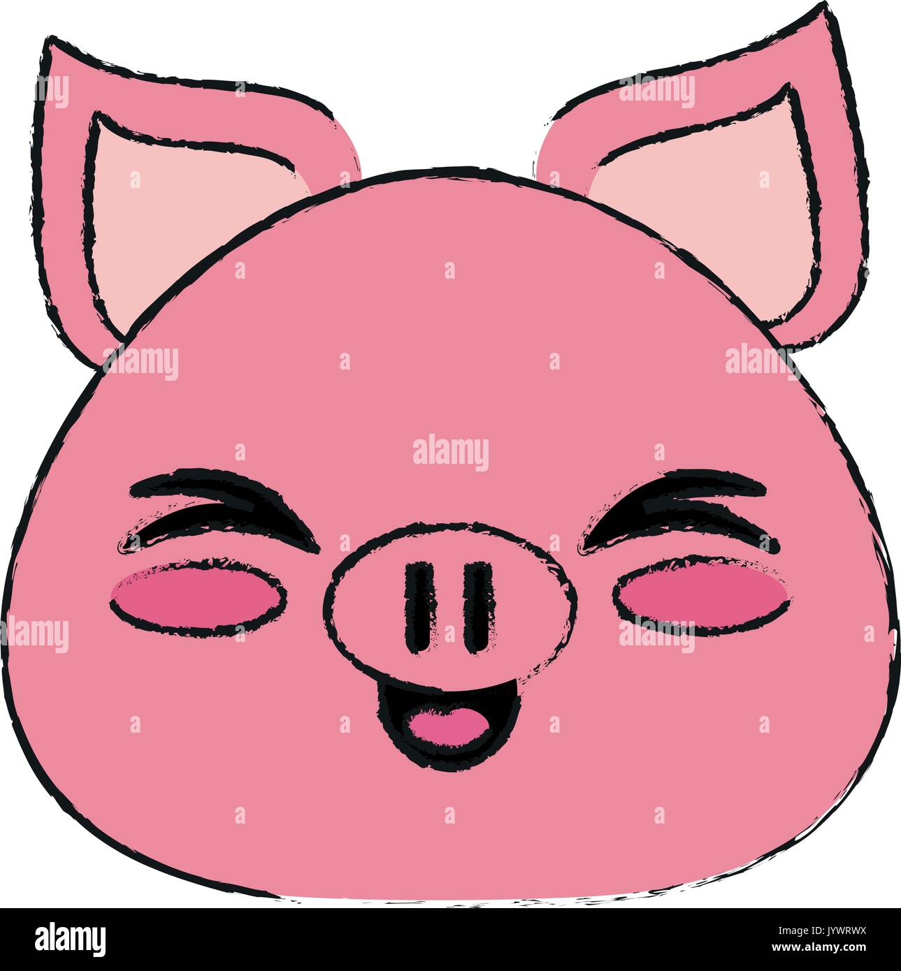 Pig cheeks Stock Vector Images - Alamy