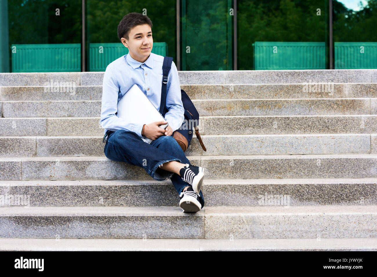 Portrait of Teenage Student Stock Photo - Alamy