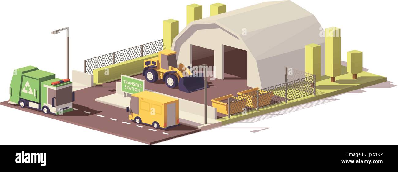 Transfer station garbage Stock Vector Images - Alamy