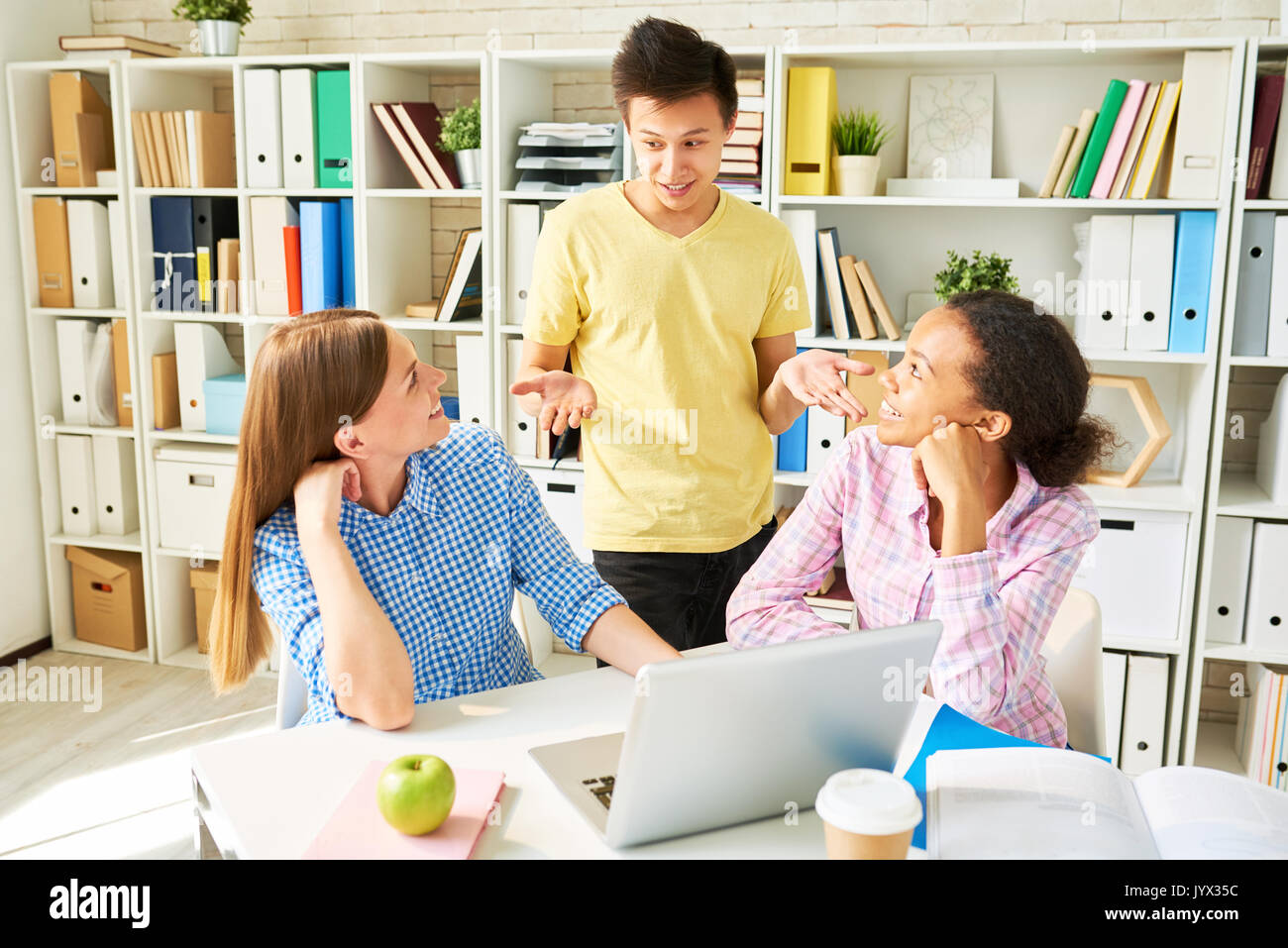Group Project in College Stock Photo - Alamy