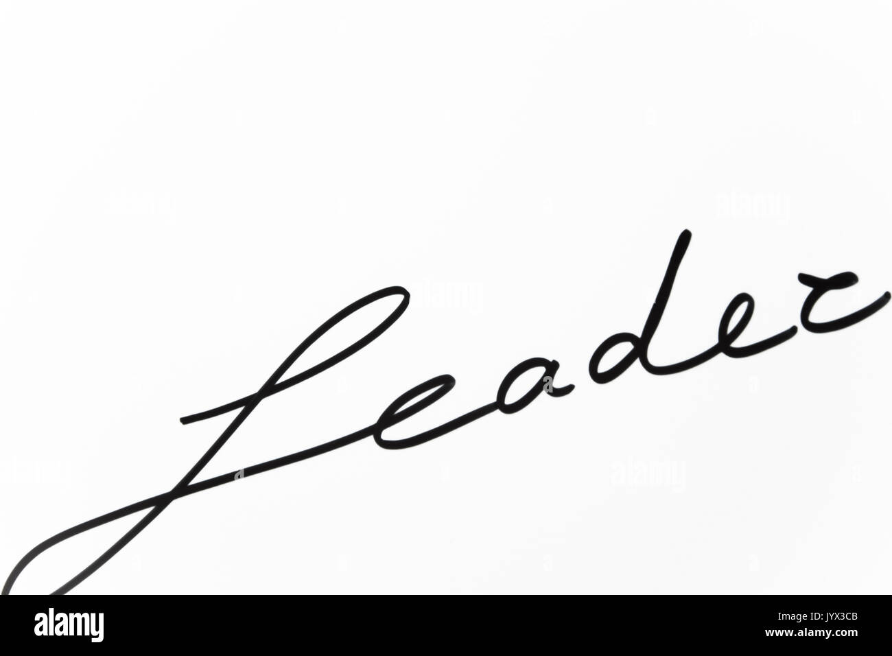 Text "Leader" on white background Stock Photo - Alamy