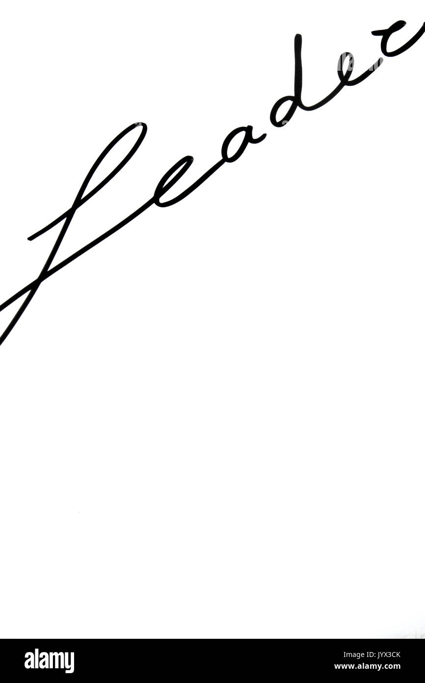 Text "Leader" on white background Stock Photo - Alamy