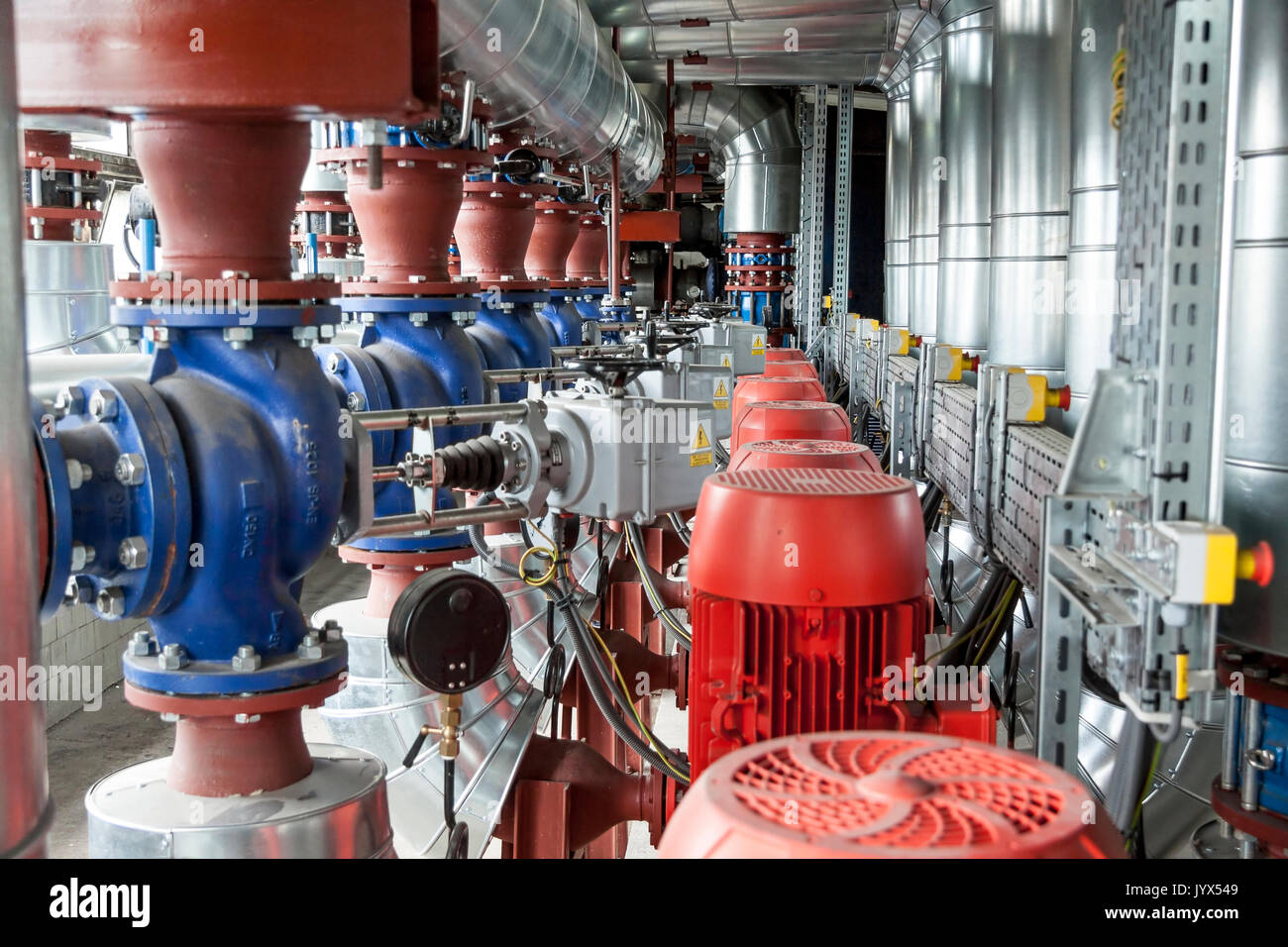 Pipeline installation in power station Stock Photo - Alamy