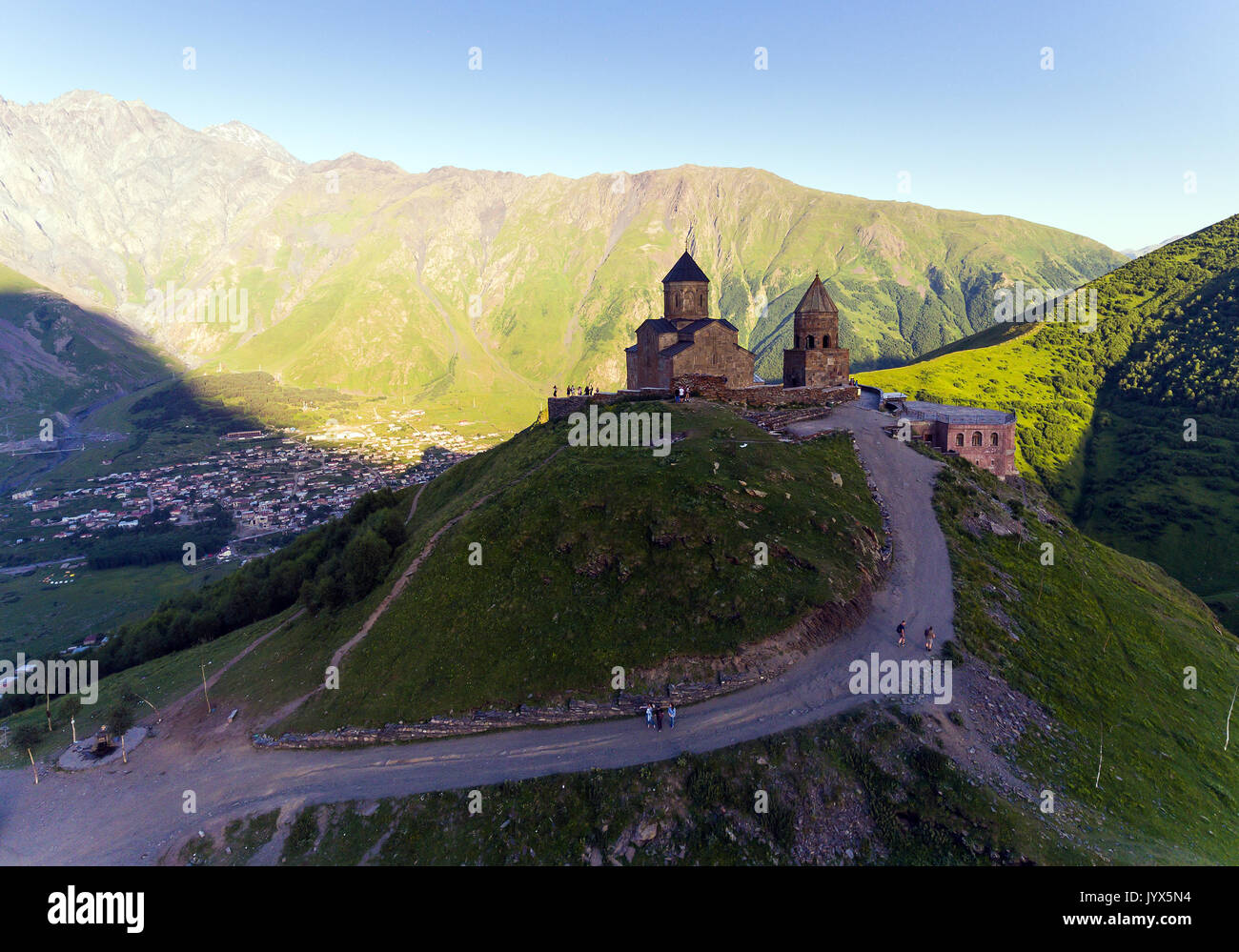 Gergeti monastery. Georgia. Europe Stock Photo - Alamy