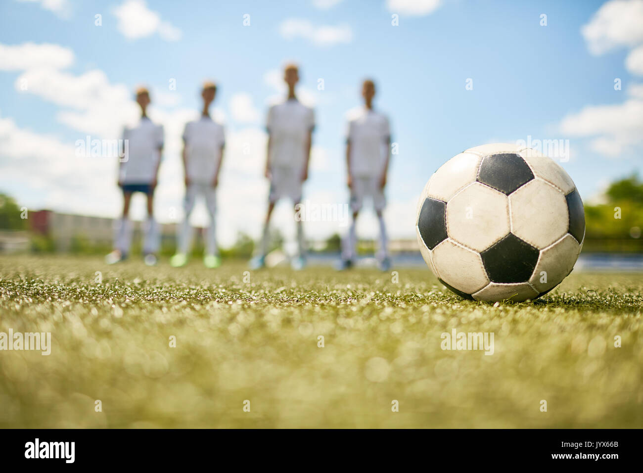 Start of Junior Football Match Stock Photo - Alamy