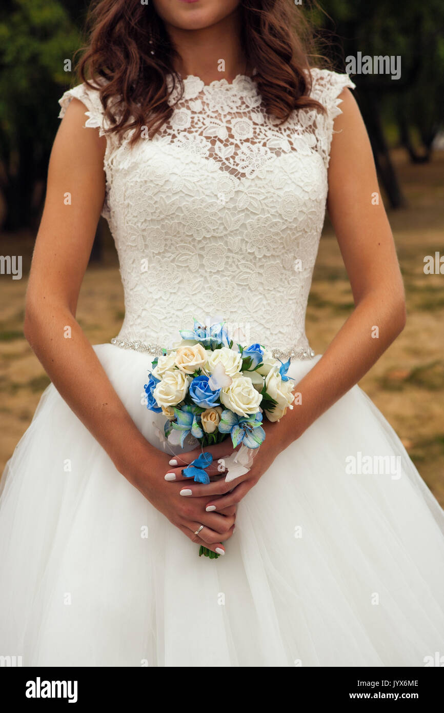 Happy bride on her wedding Stock Photo - Alamy