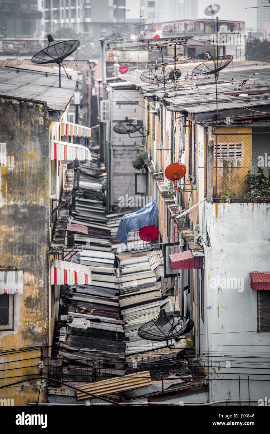 Old resident buildings in Bangkok Thailand Stock Photo - Alamy